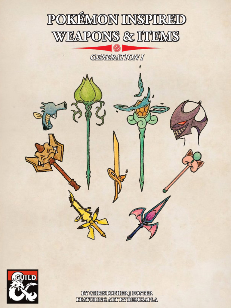 Pokémon Inspired Weapons & Items Guide | PDF | Sword