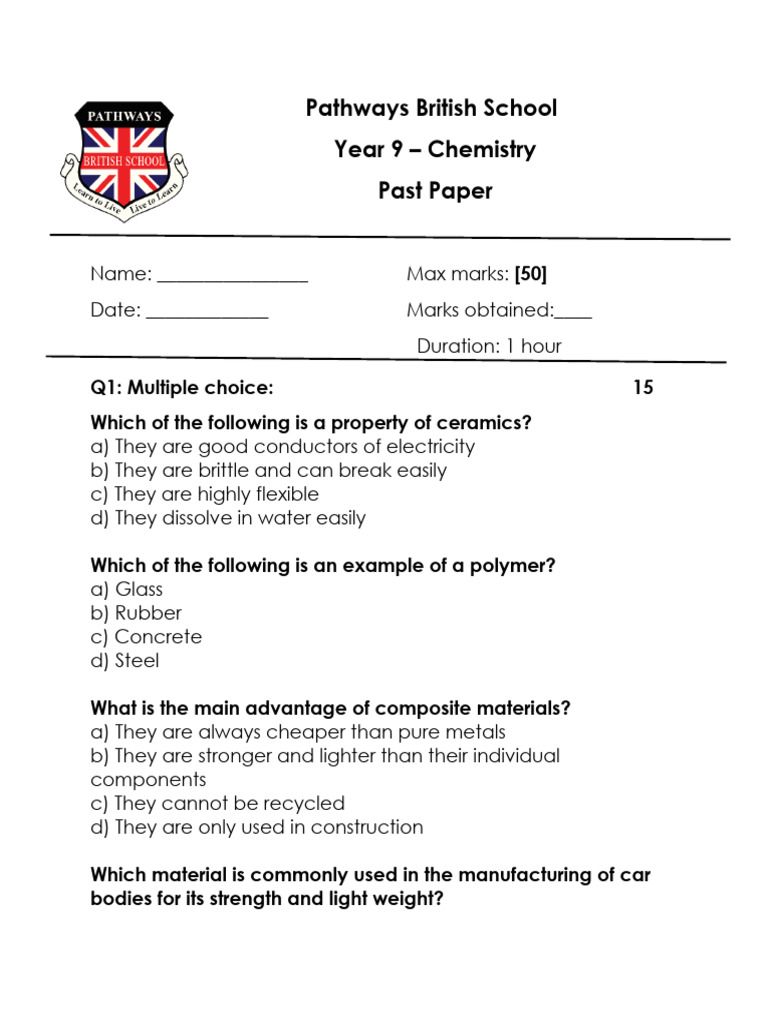 Y9 - Chemistry | PDF | Metals | Recycling
