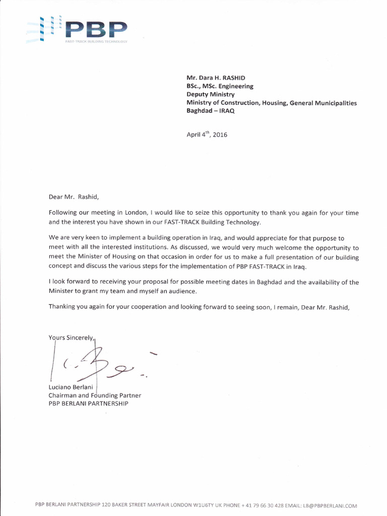04.04.16 PBP Introduction Letter Iraq | PDF