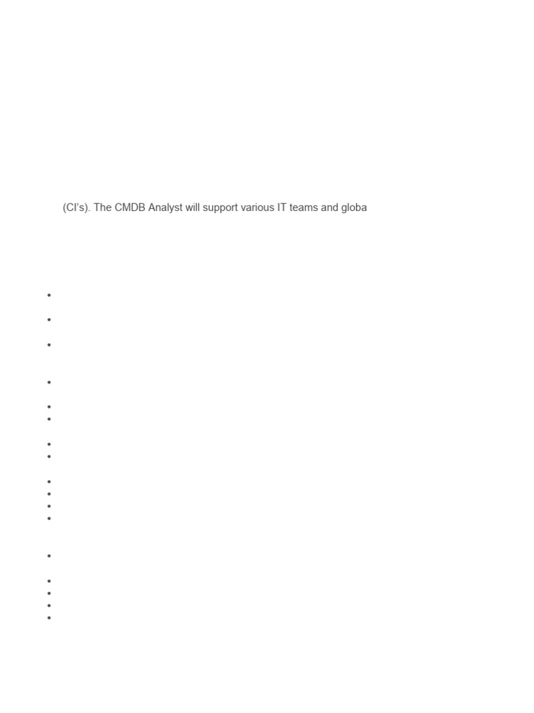 Configuration Management Operations Analyst-2 | PDF | Cloud Computing | Information Technology