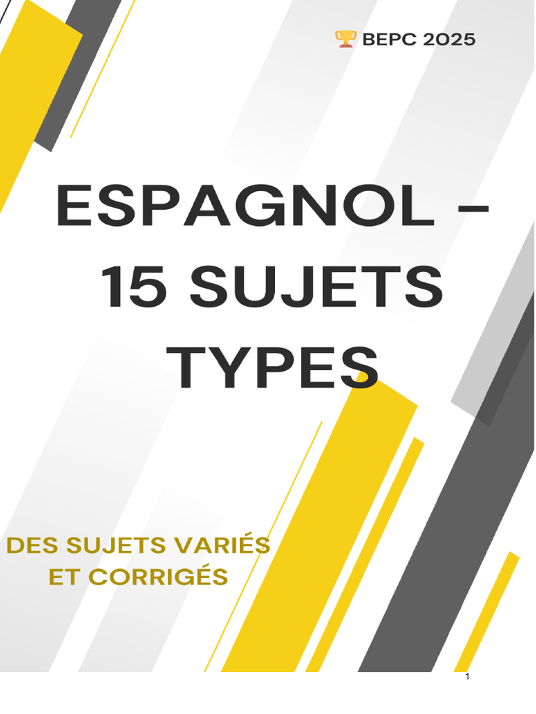 ? BEPC Espagnol - 15 Sujets Types | PDF | Sustentabilidad | Acoso cibernético