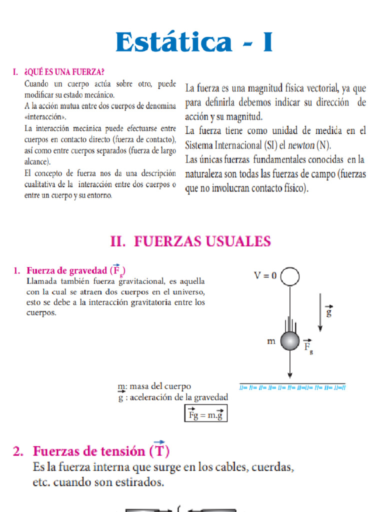 Tema 6 ESTATICA (Fisica) | PDF
