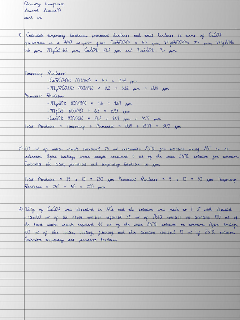 Chem Assignment | PDF