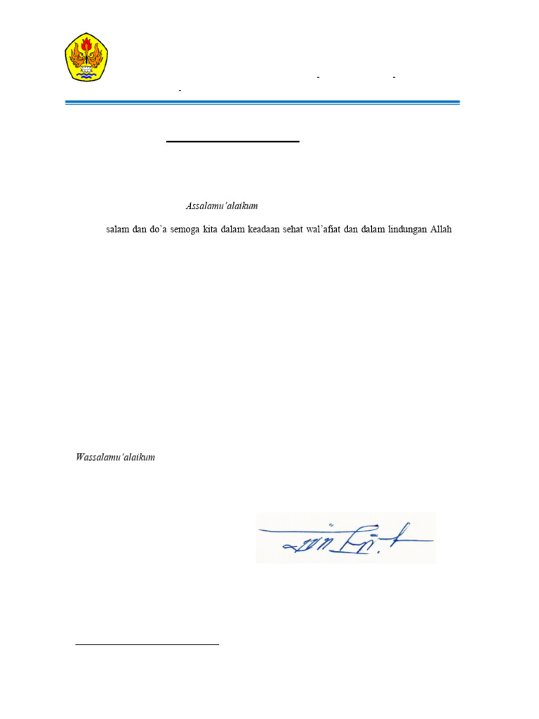 Surat Program Prak Lab | PDF