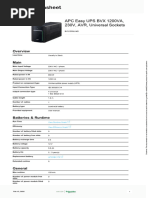 APC BX1100C-IN UPS Specifications | PDF | Electronics | Electric Power
