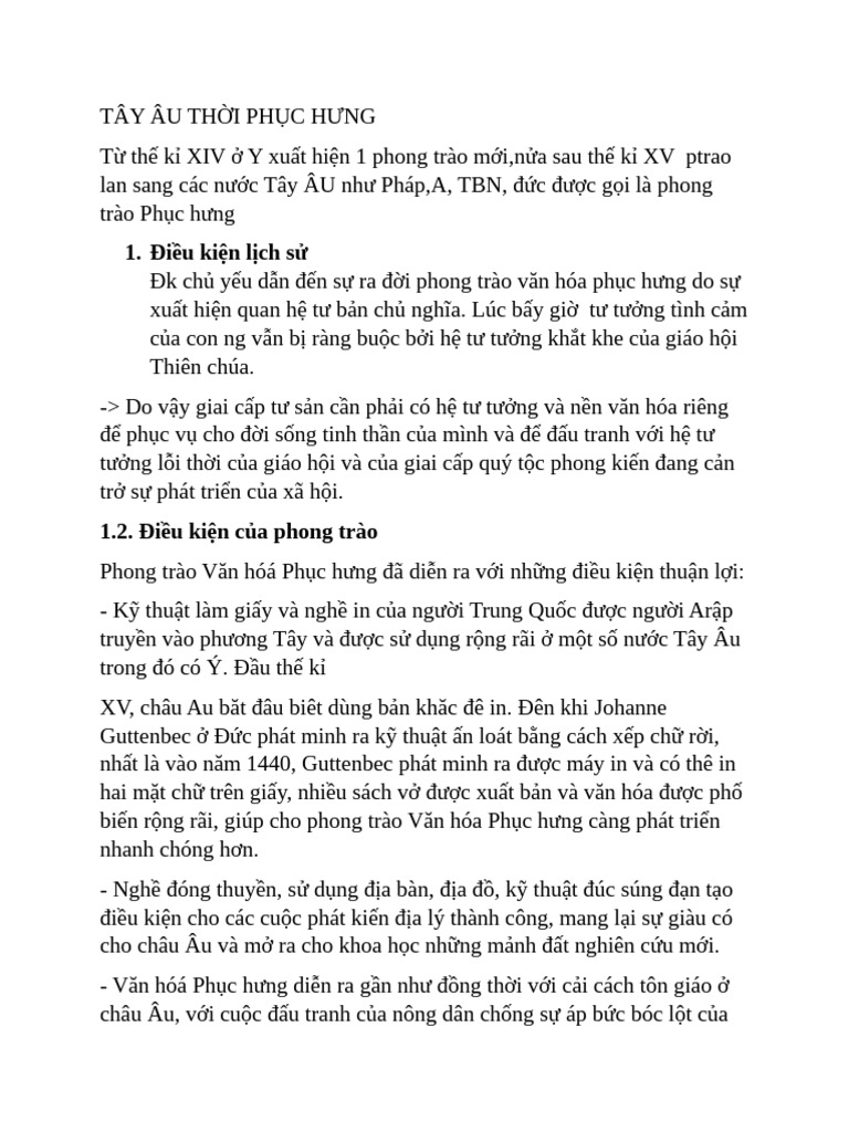 Tây Âu TH I PH C Hưng | PDF