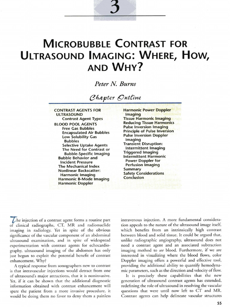 3.microbubble Contrast For US Imaging | PDF