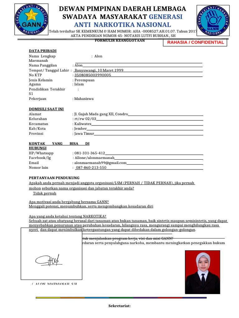 Formulir Gann - Alon Maemanah | PDF