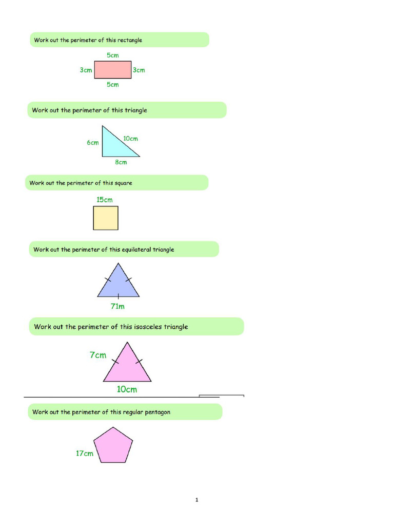 Perimeter, Addition, Rounding | PDF