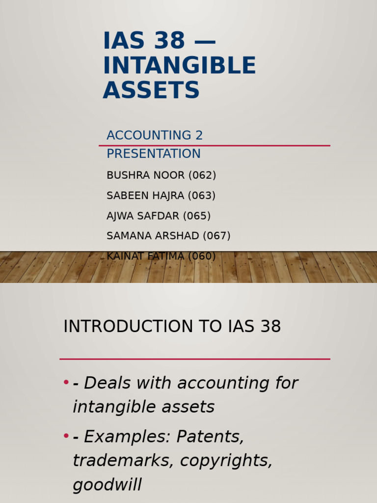 Understanding IAS 38: Intangible Assets | PDF | Intangible Asset ...