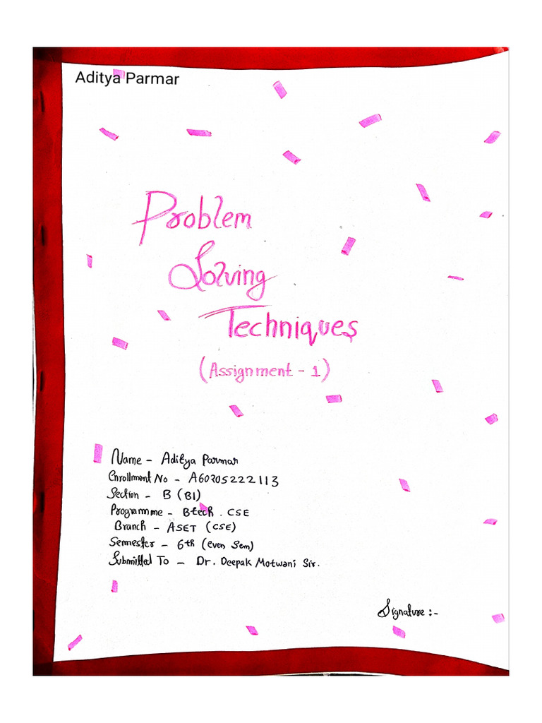 PST Assignment 1 (Aditya Parmar) | PDF