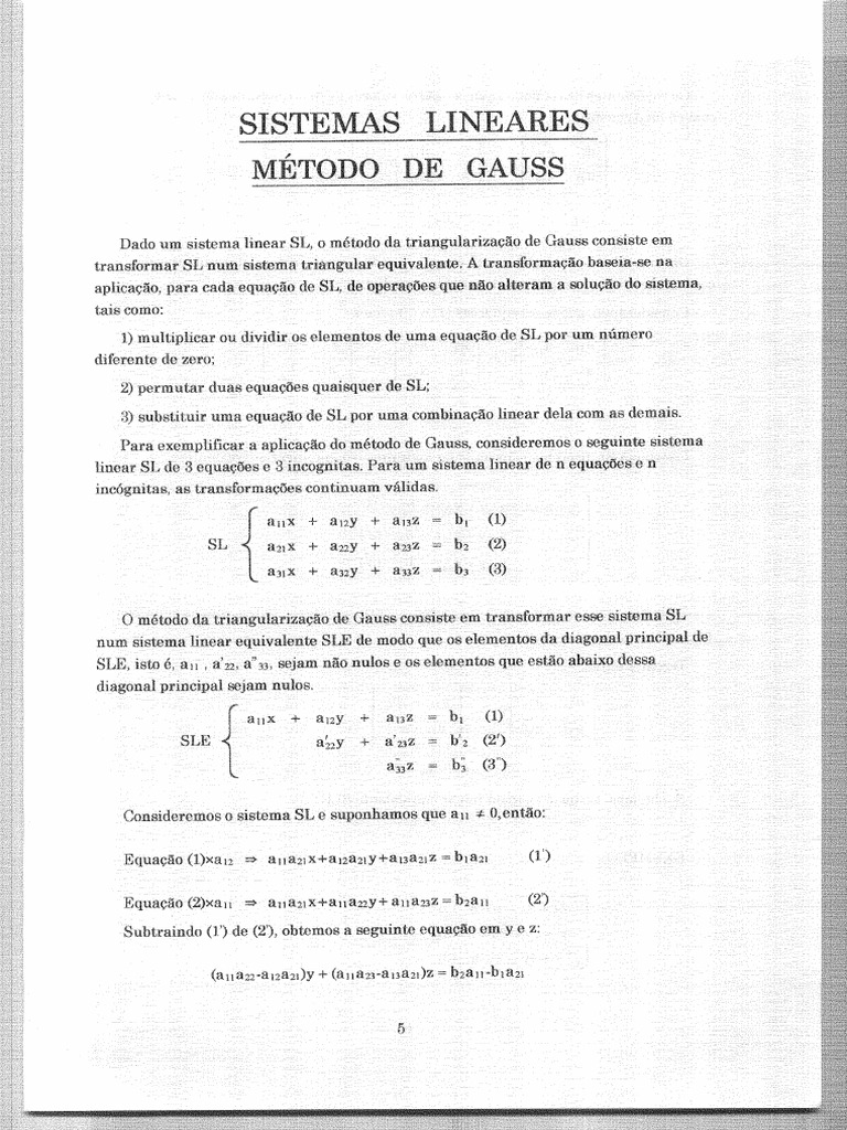 calculo-numerico-SL-Metodo de Gauss | PDF