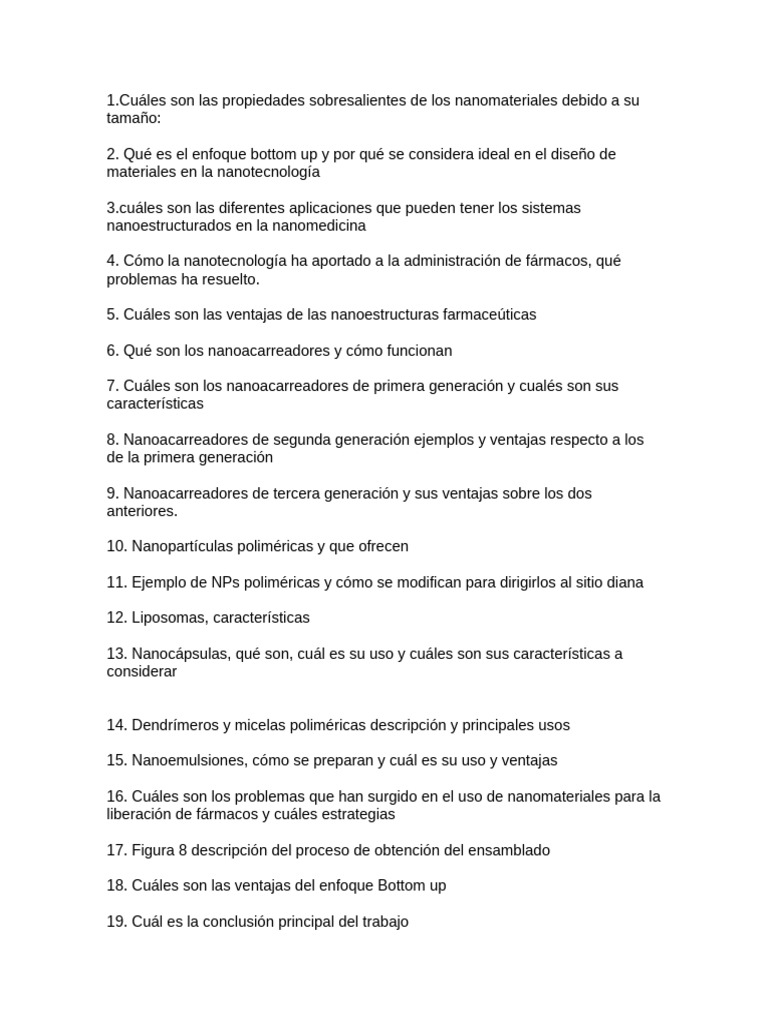 Preguntas Articulo Nanoescala | PDF
