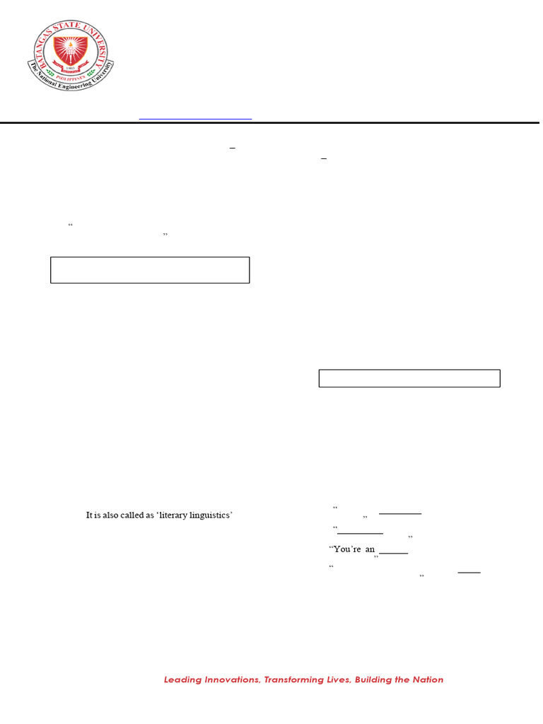 Written Works No. 01 Introduction To Style Stylistics | PDF ...