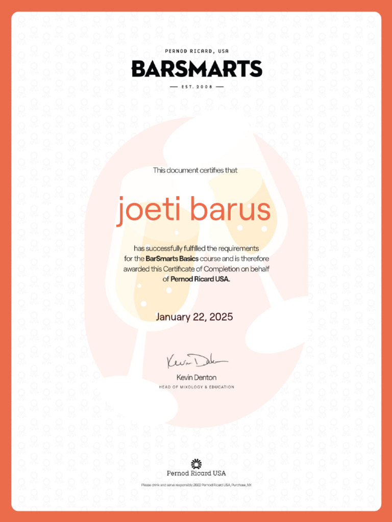 BarSmarts Basics Certificate | PDF