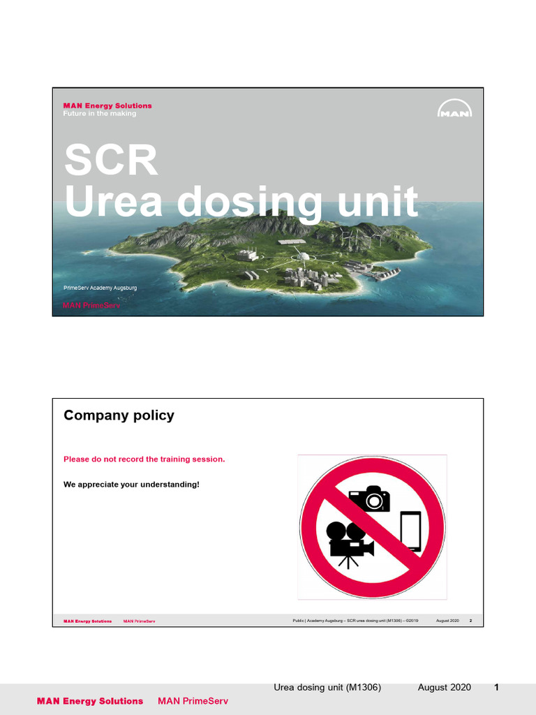 Urea Dosing Unit Overview (M1306) | PDF | Valve | Flow Measurement