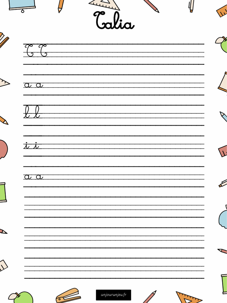 Fiche Prenom 4 | PDF