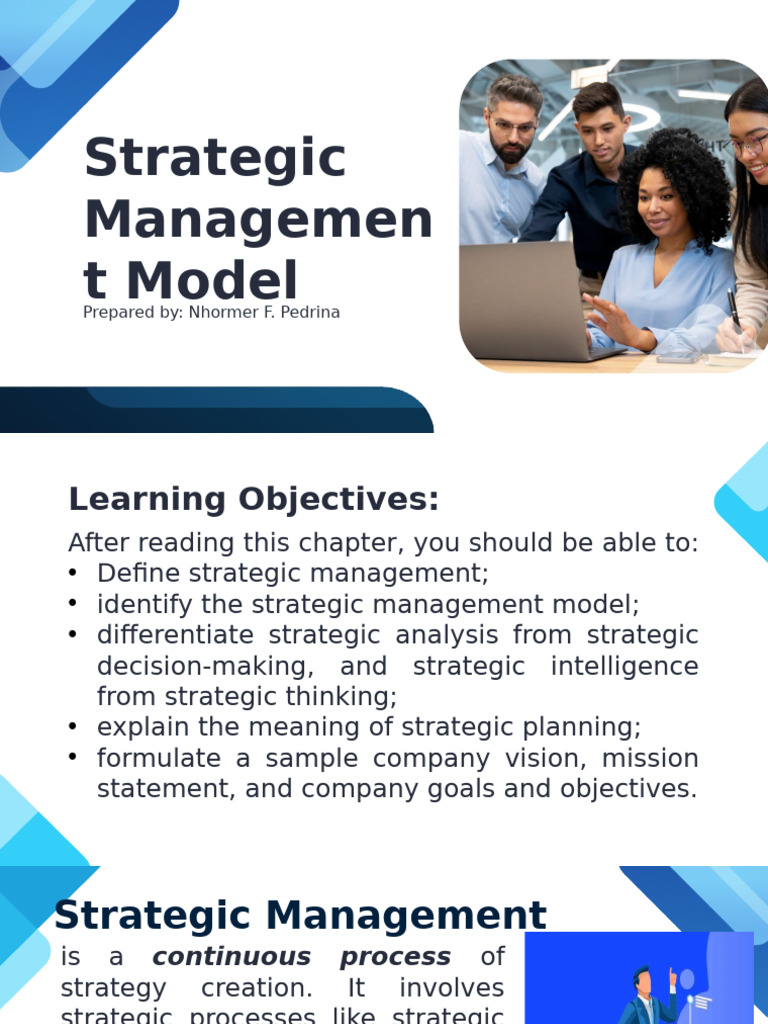 Chapter3 Strategic Management Model | PDF | Strategic Management | Goal