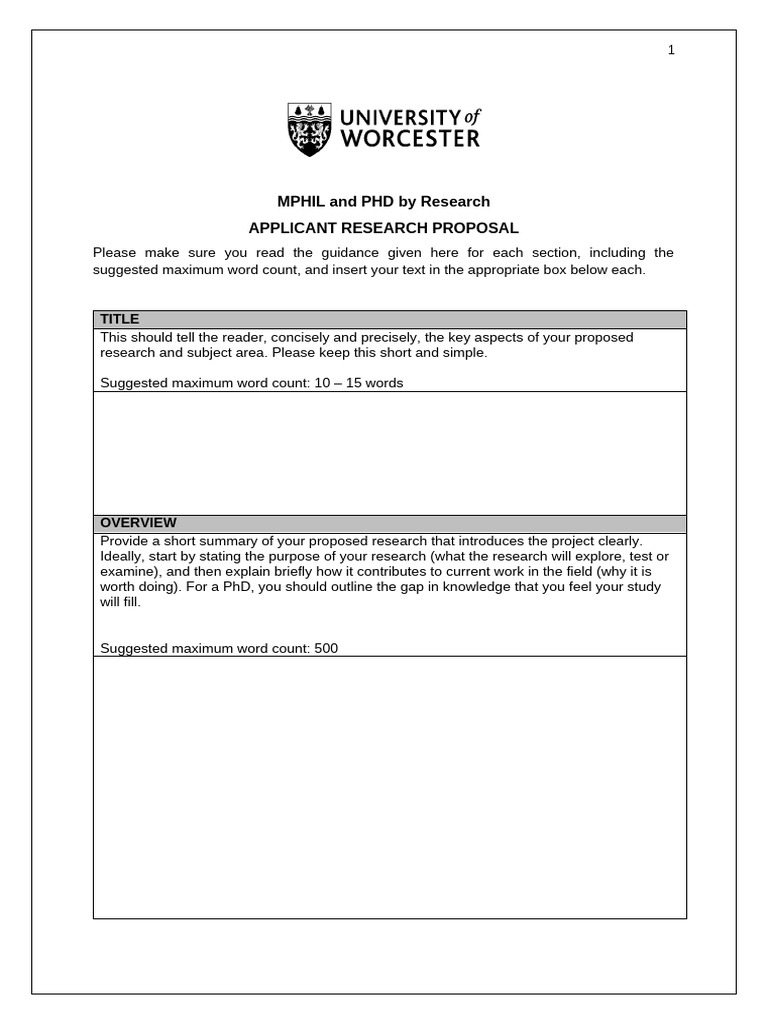 MPhil-PhD-Applicant-Research-Proposal | PDF | Methodology | Learning