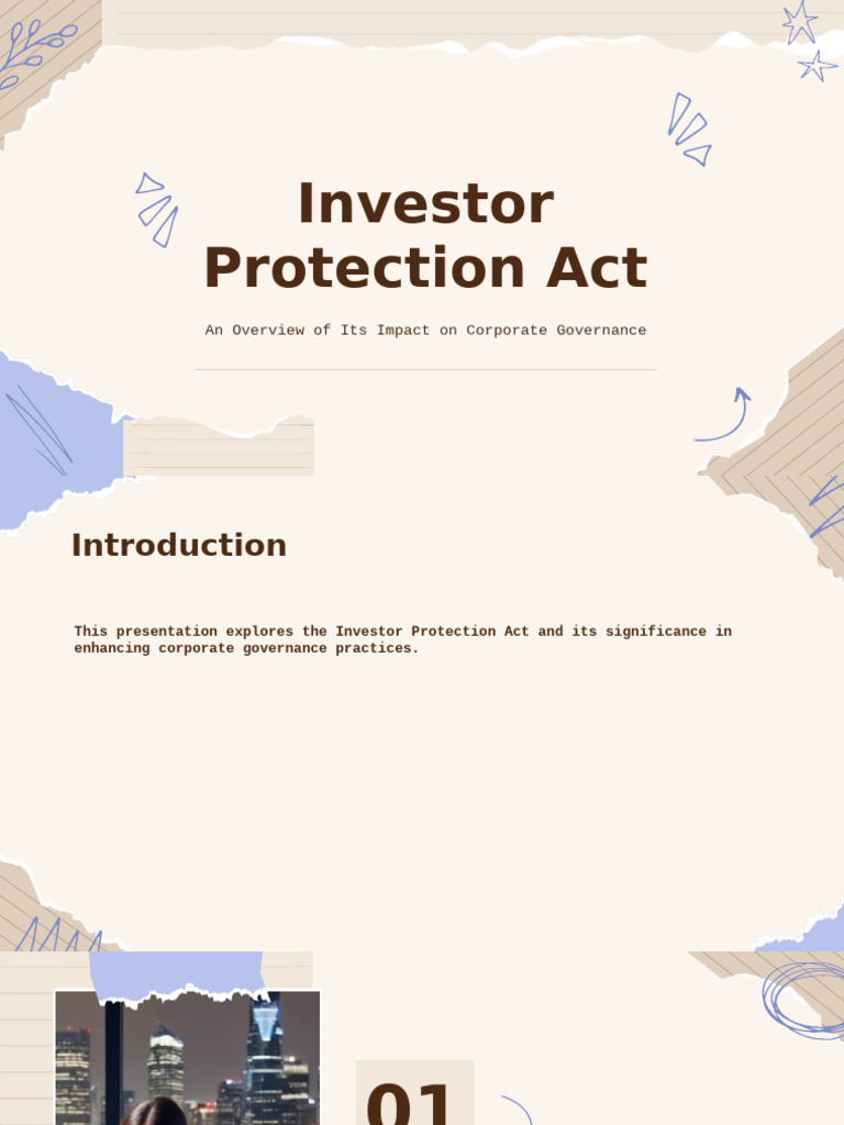 Investor Protection Act Overview | PDF | Governance | Regulatory Compliance