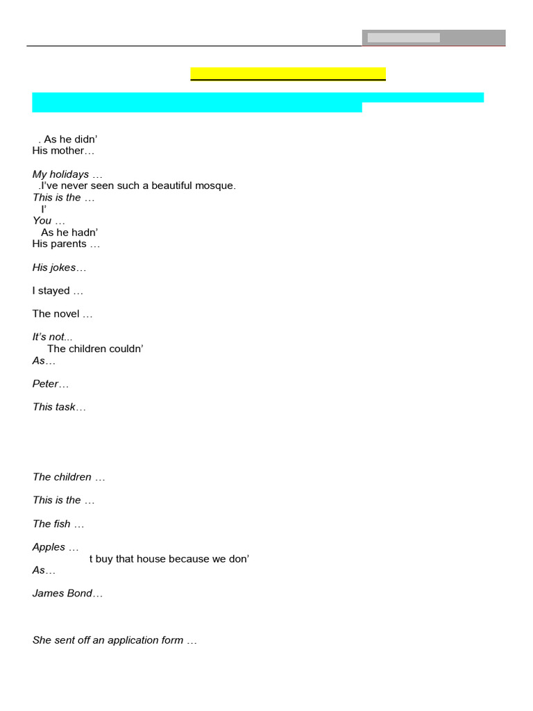 Last Rephrasing Exercises | PDF