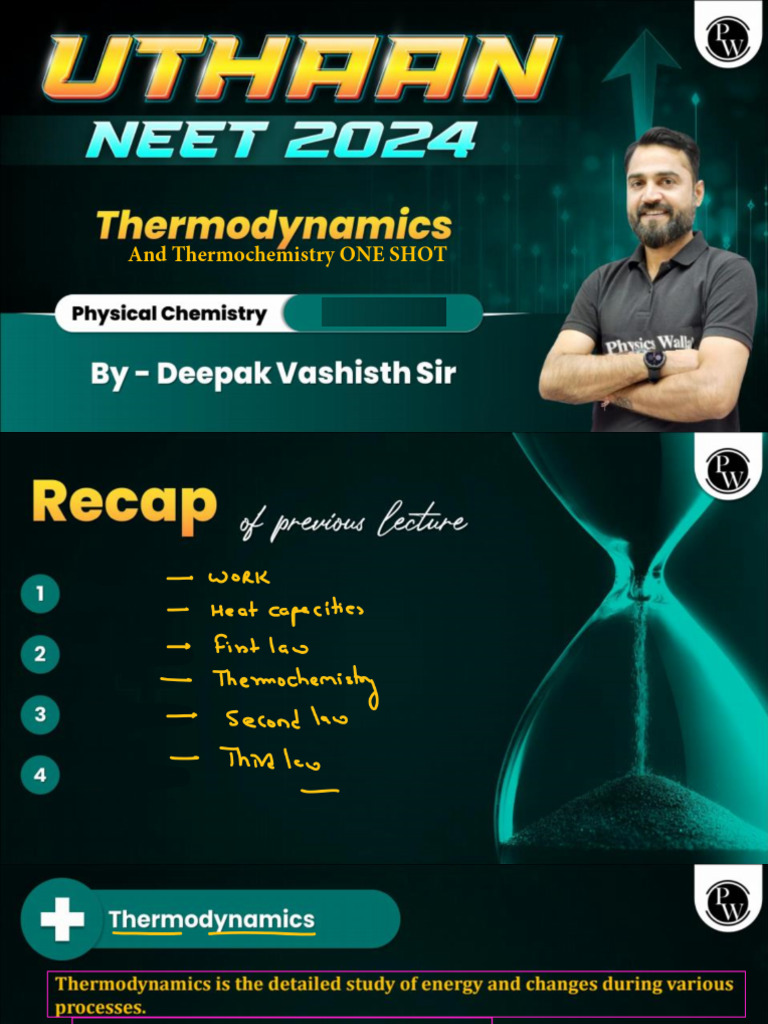 Thermodynamics and Thermochemistry - Class Notes | PDF