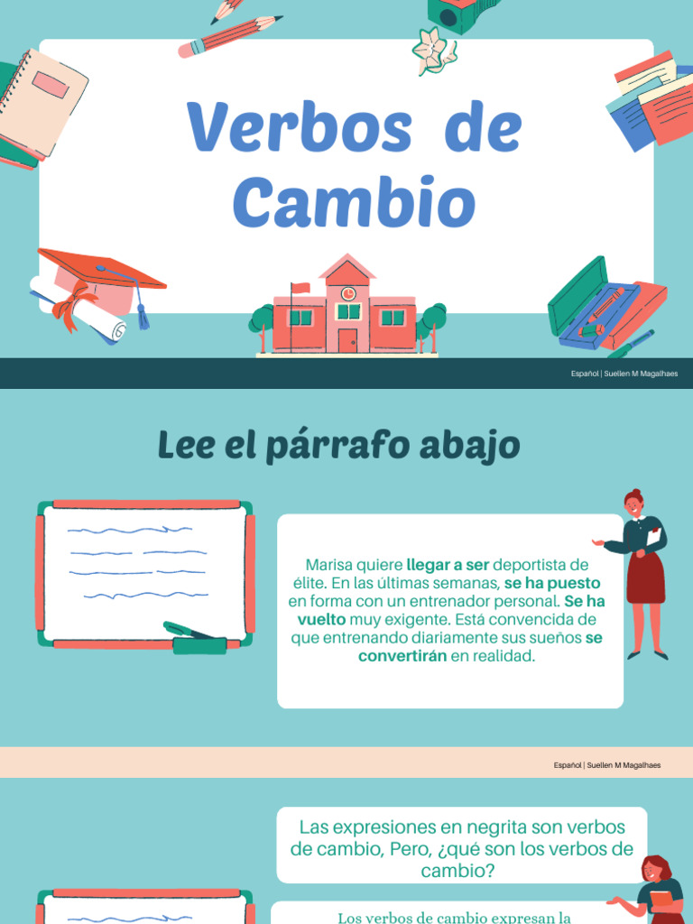 Verbos de Cambio | PDF | Verbo | Adjetivo