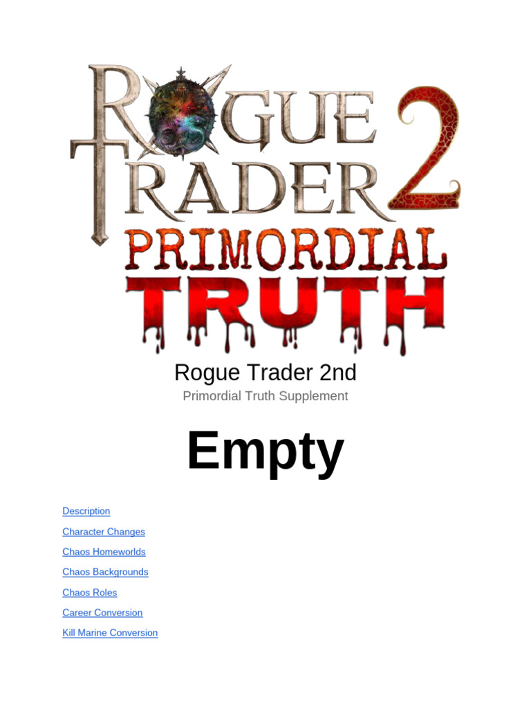 Chaos Roleplaying Guide for Rogue Trader | PDF