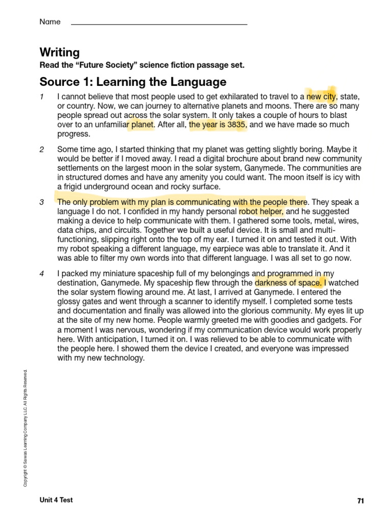 Science Fiction Writing-Models 2 | PDF | Spacecraft | Outer Space