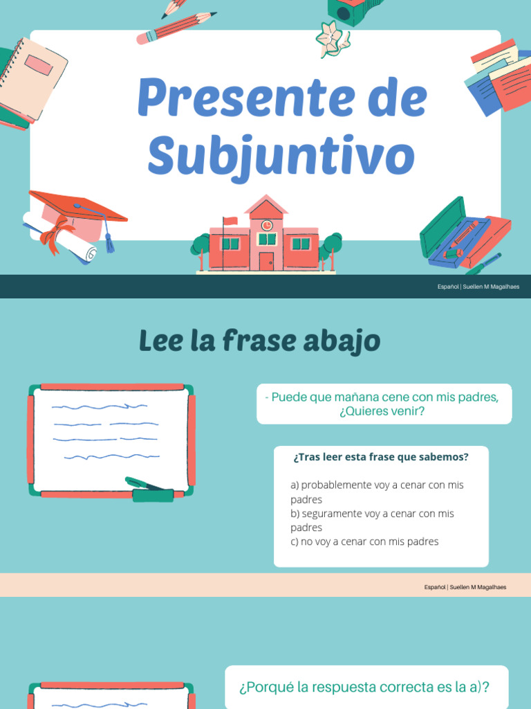 Presente del Subjuntivo | PDF | Verbo | Lengua española