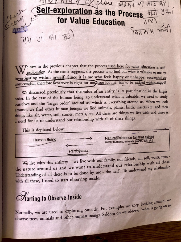 Chapter-2( Self Exploration) | PDF | Cognition | Cognitive Science