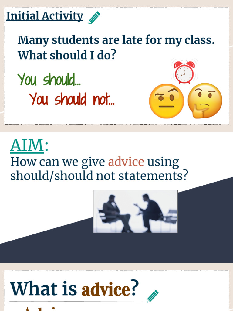 Many Students Are Late For My Class. What Should I Do?: Initial ...