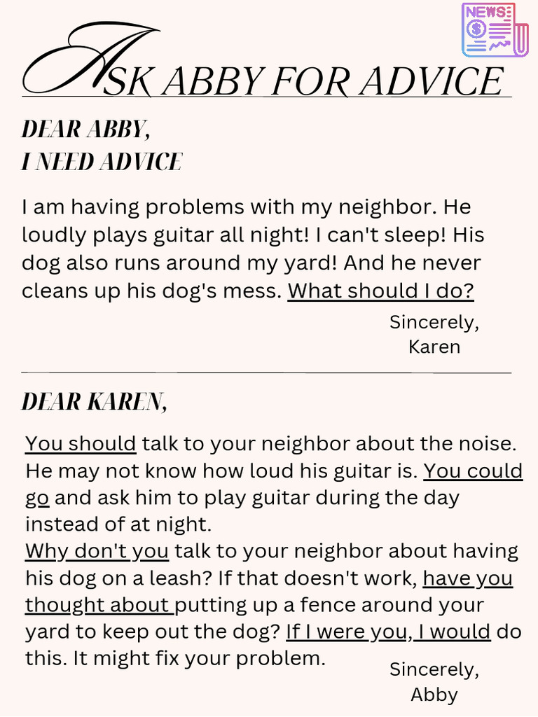 SK Abby For Advice | PDF