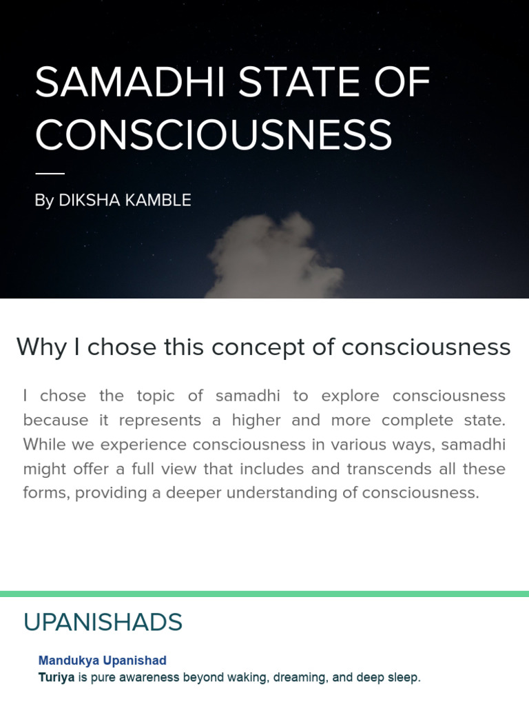 Samadhi State of Consciousness | PDF | Brahman | Upanishads