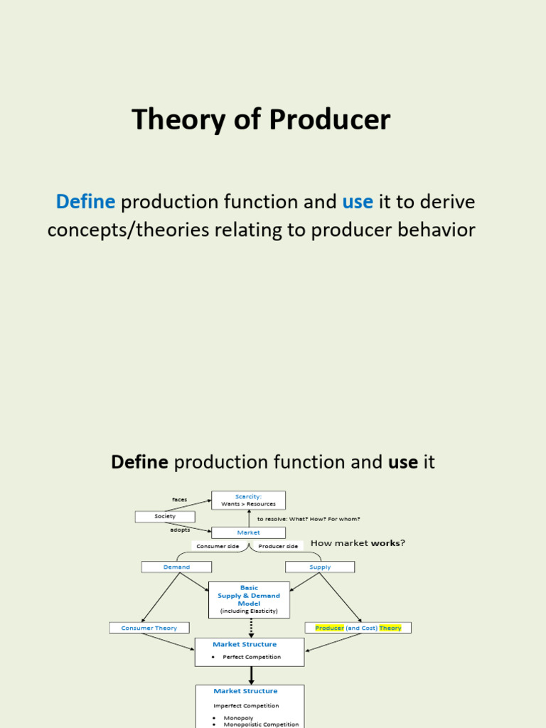 05) CB2400 Theory of Producer | PDF | Business | Microeconomics