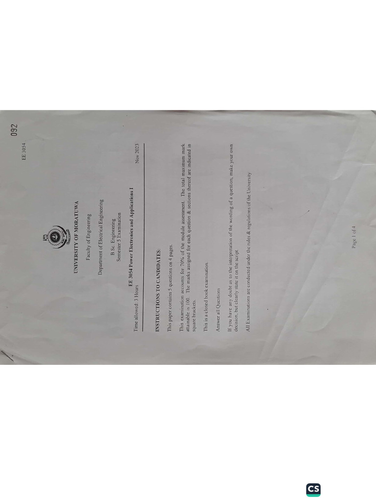 Sem5_Power Electronics 1 | PDF