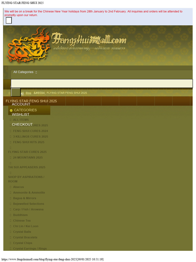 Flying Star Feng Shui 2025 Guide | PDF | Chinese Zodiac | Amulet