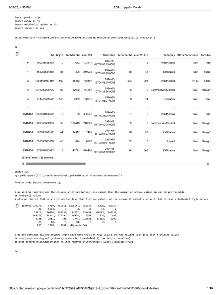 EDA and Preprocessing | PDF