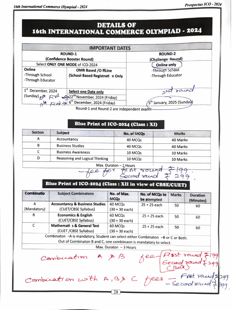 International Commerce Olympiad Online Mode | PDF | Mathematics