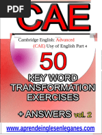50 Key Word Transformation Exercises | PDF
