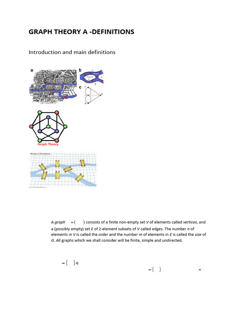 History and Basics of Graph Theory | PDF | Vertex (Graph Theory ...