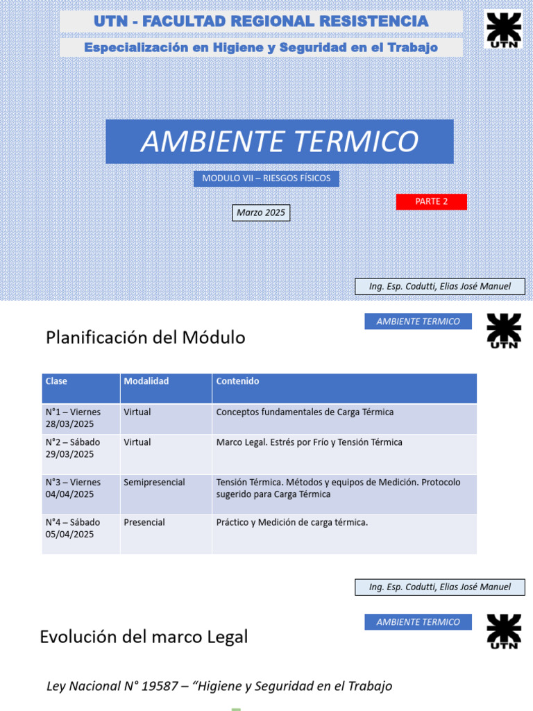 Ambiente Térmico 2 - Esp HyS 2024 UTN | PDF | Calor