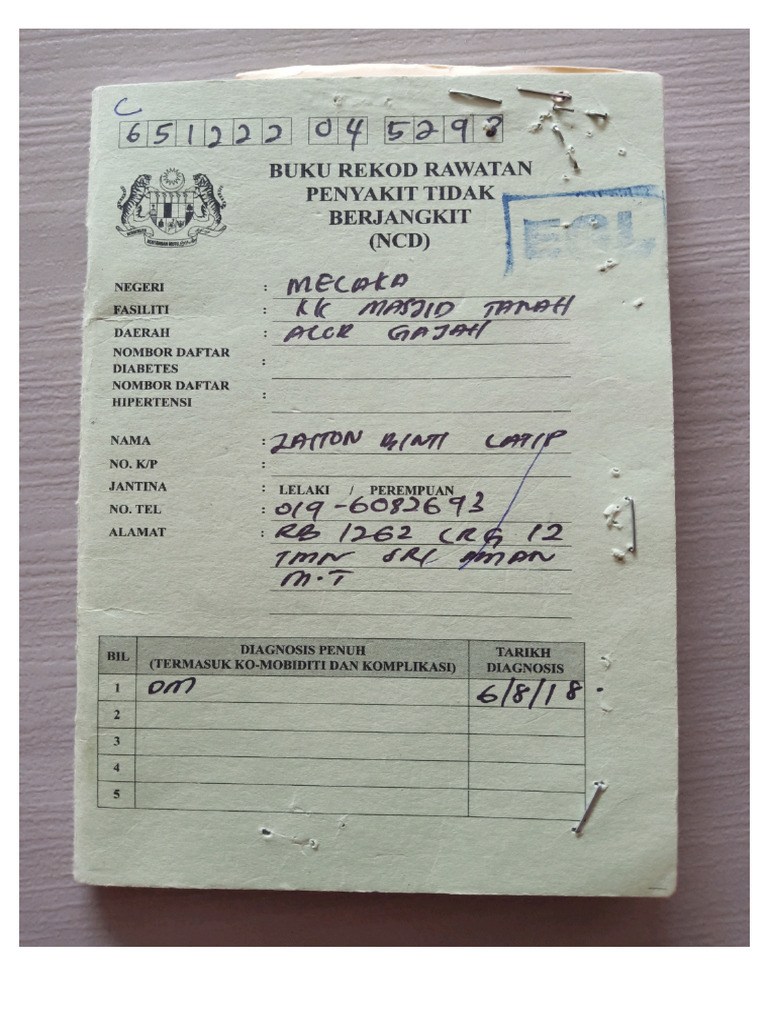 Buku Rekod Rawatan Kesihatan | PDF
