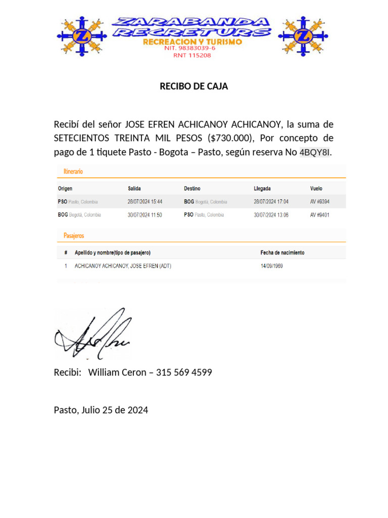 Recibo de Caja | PDF