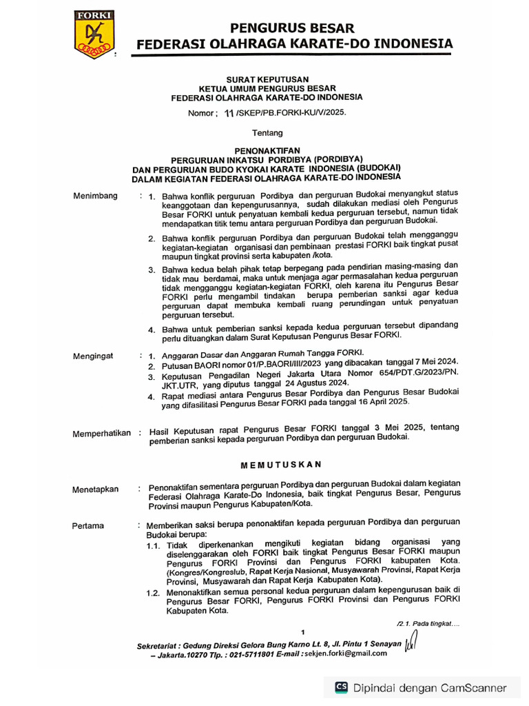 SKEP No. 11 THN 2025 Penonaktifan. | PDF