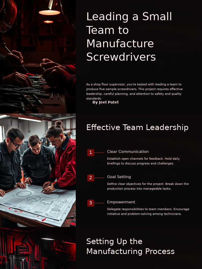Leading A Small Team To Manufacture Sample Screwdrivers | PDF ...