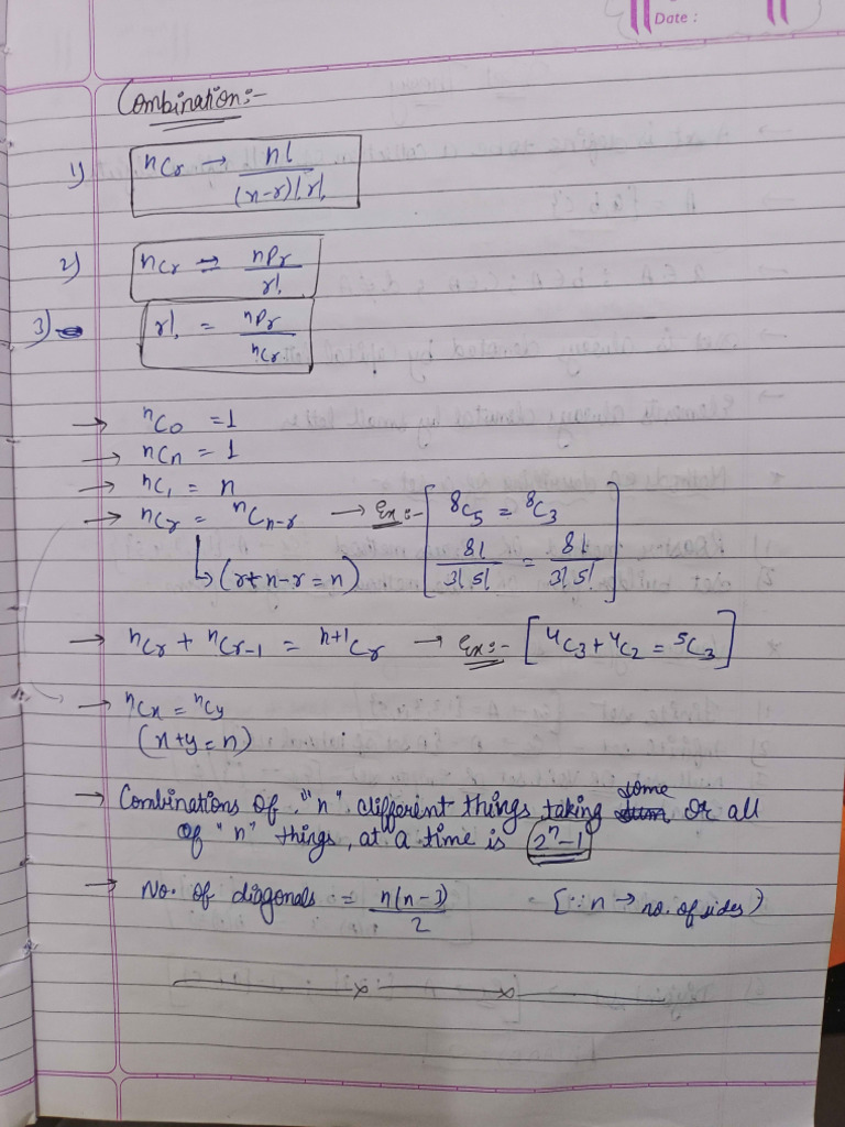 Mathematics Notes | PDF