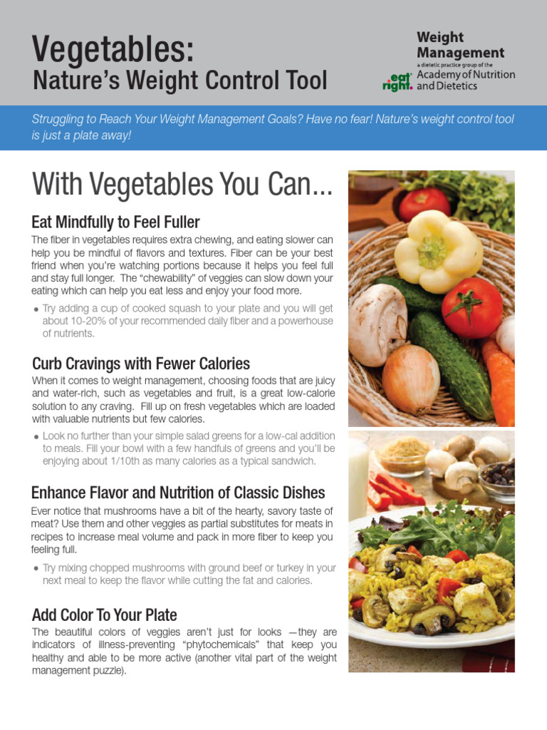 Vegetables WGT Control DPG FactSheet FINAL Web | PDF | Vegetables | Salad