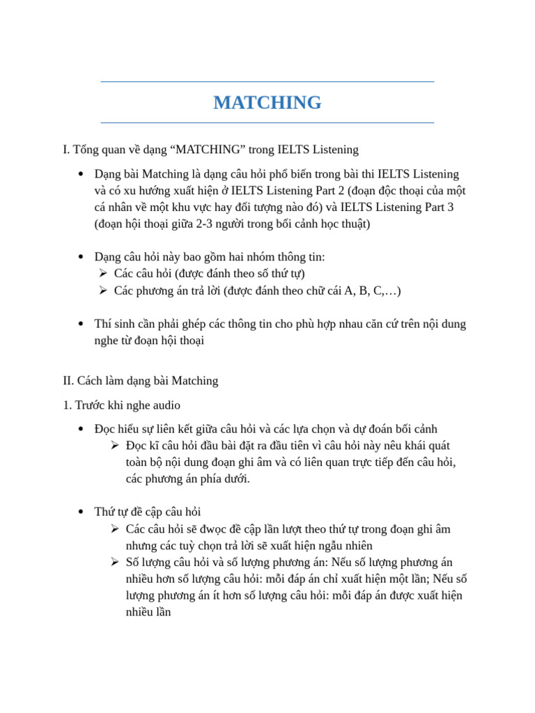 MATCHING | PDF