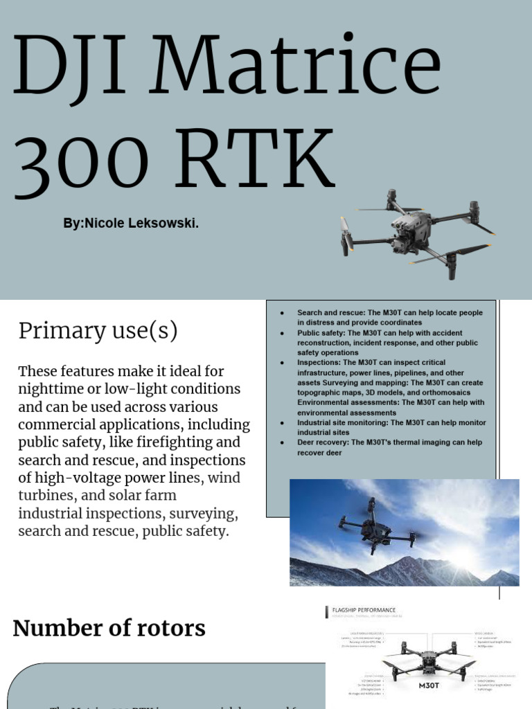 DJI Matrice 30 RTK by - Nicole Leksowski. | PDF | Unmanned Aerial ...